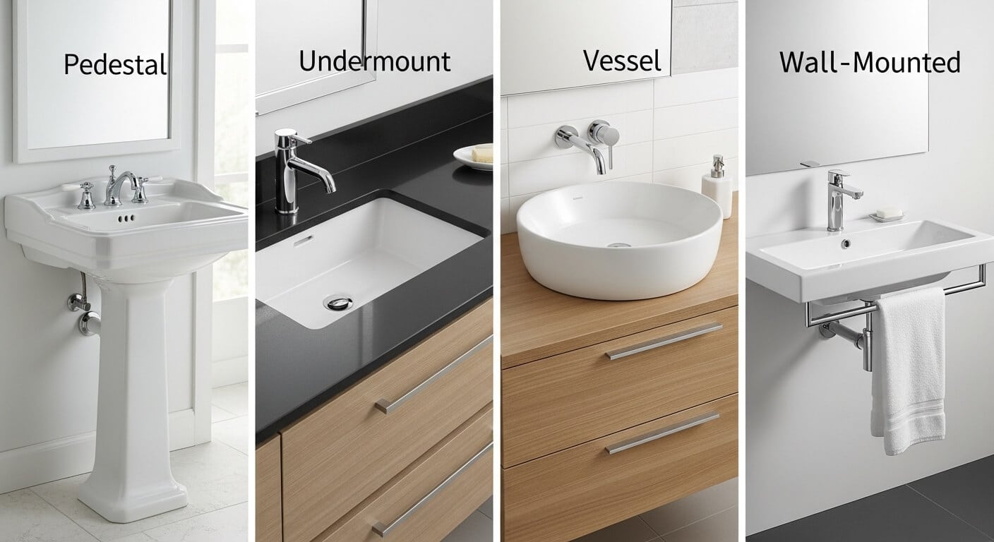 Understanding Bathroom Sink Types: From Pedestal to Undermount